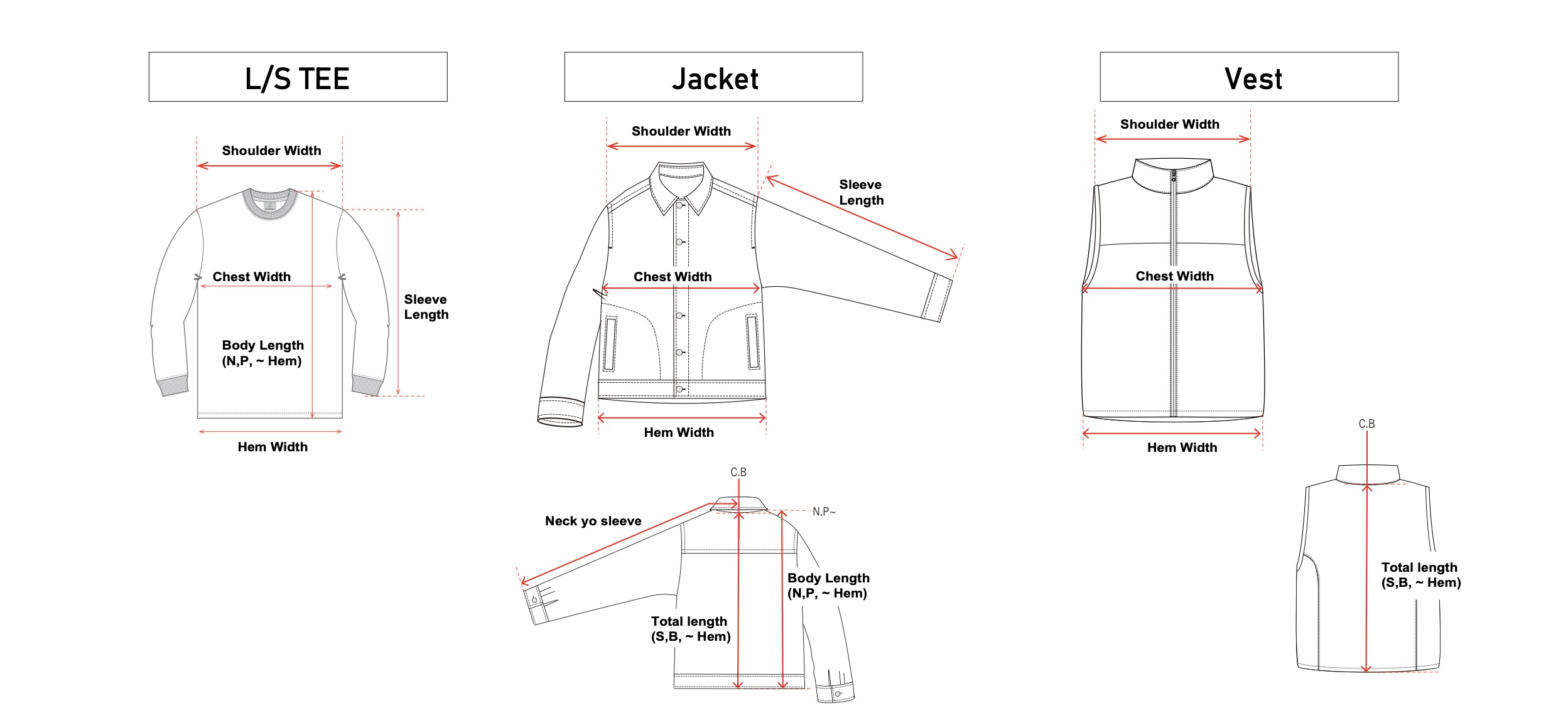 GRAMICCI | Official Global Online Store | Size Guides